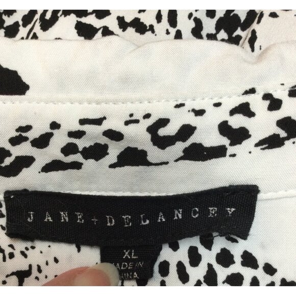 Jane and Delancey | Tops | Jane Delancey Womens White Black Leopard ...